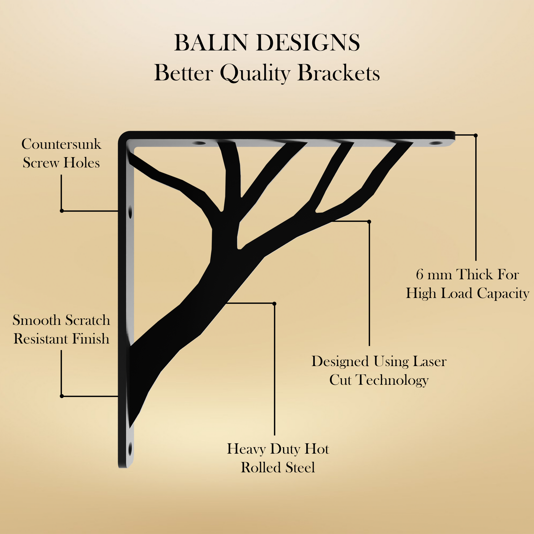 Tree Decorative Shelf Bracket